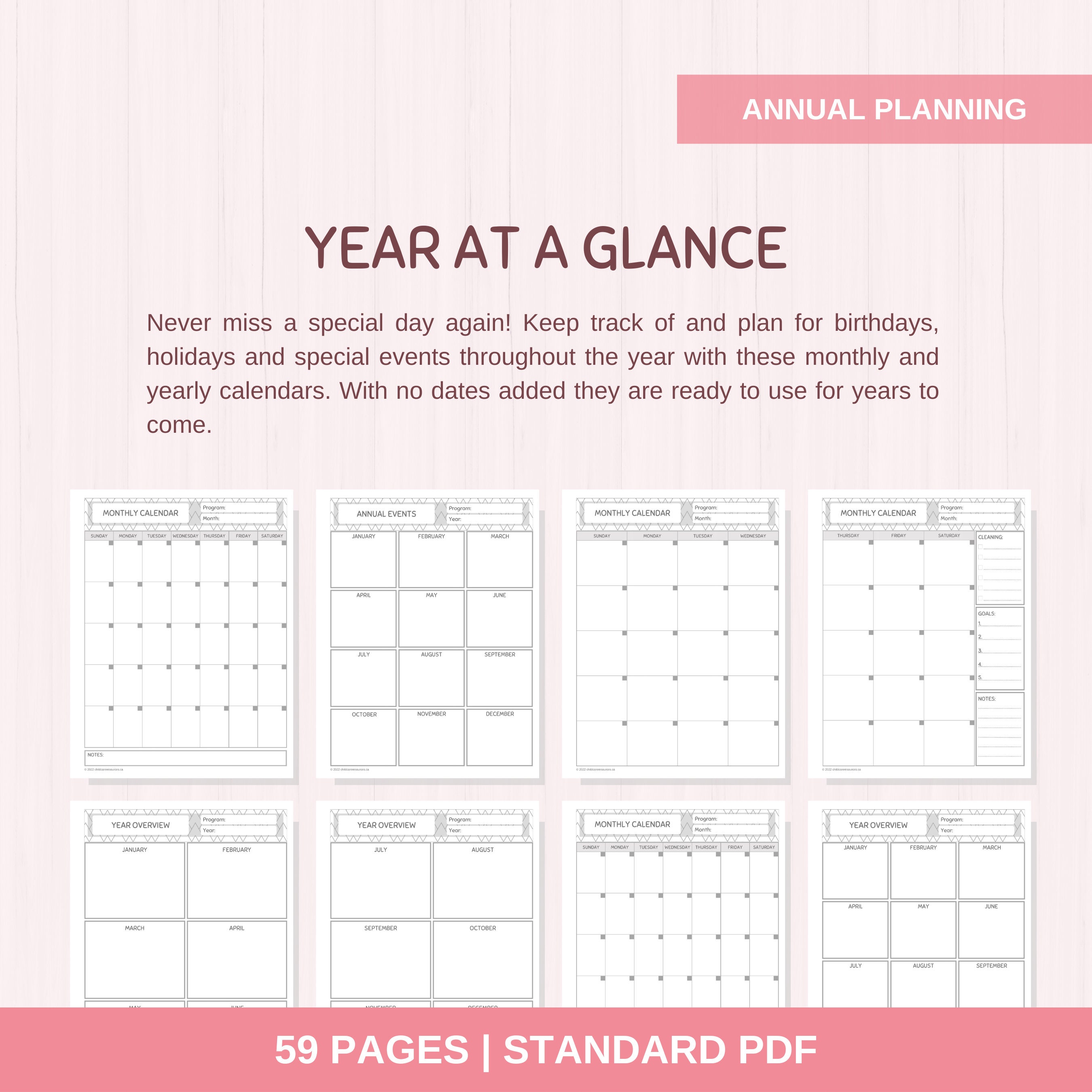 Daycare Program Planner | Black and White Geometric | Daily Planning ...