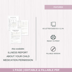 Daycare Incident Accident Report Form, Ouch Report, Family Home Daycare ...