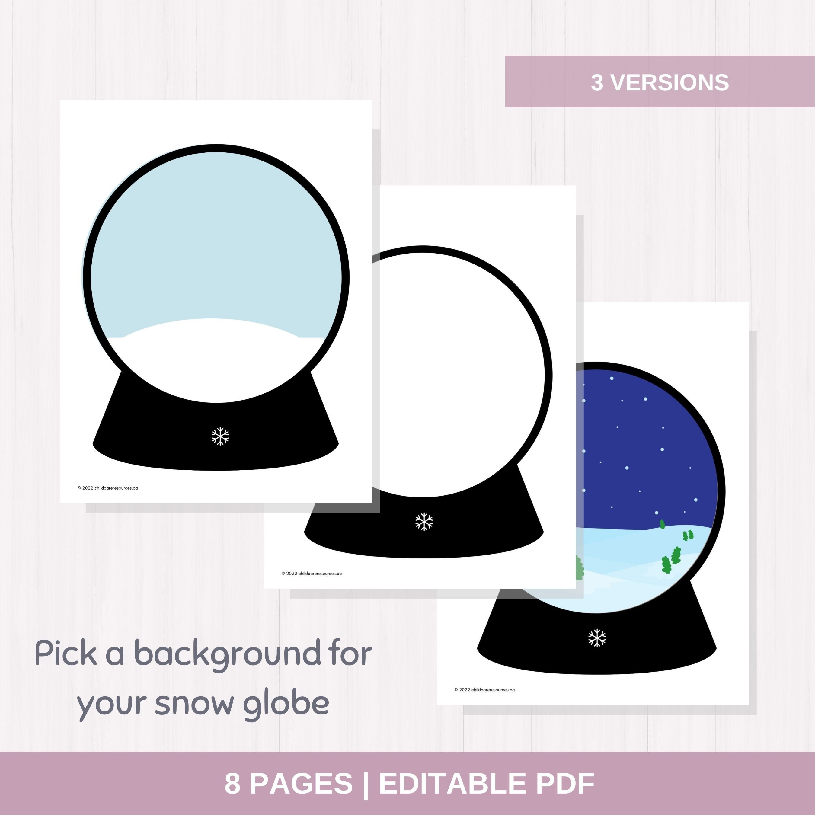 Snow Globe Winter Children's Craft | Preschool Kindergarten Activity ...