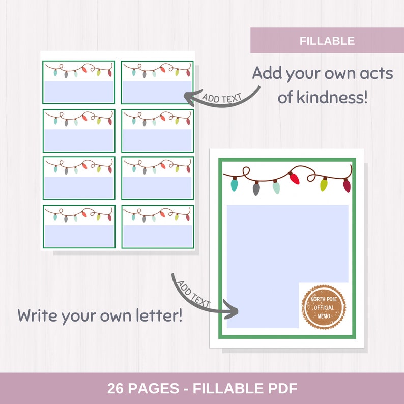 Christmas Elf Printable Prop Activity Bundle, Kindness Challenge, Elf ...