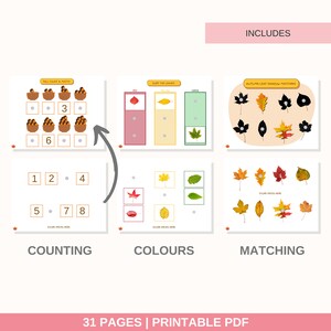 Fall Busy Book |fall Activity Binder | Preschool Kindergarten Learning ...