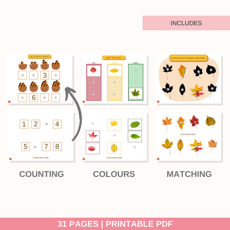 Fall Busy Book fall Activity Binder Preschool Kindergarten - Etsy