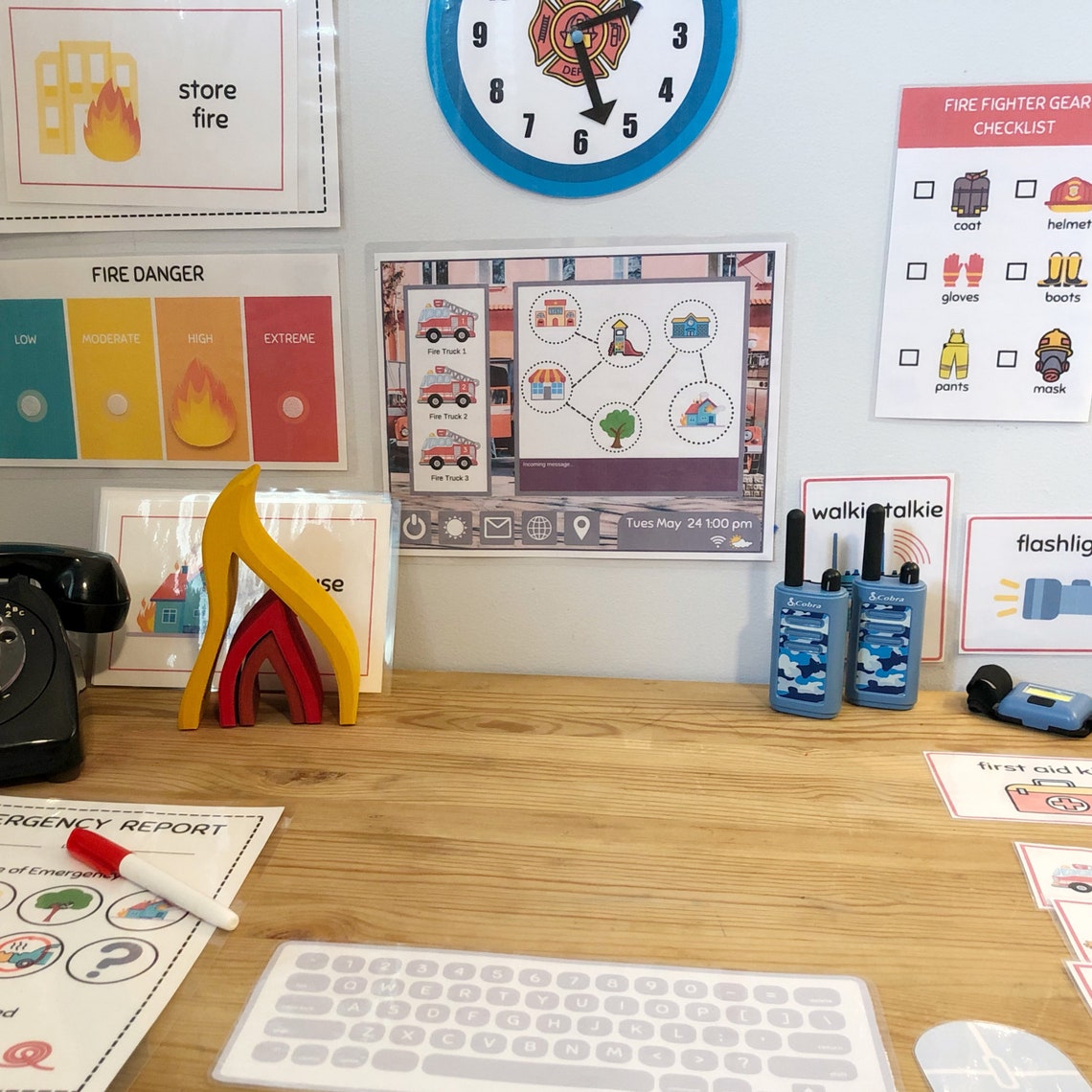 Fire Station Dramatic Play, Firefighter Pretend Play, Preschool Daycare ...