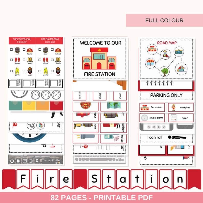 Fire Station Dramatic Play, Firefighter Pretend Play, Preschool Daycare ...