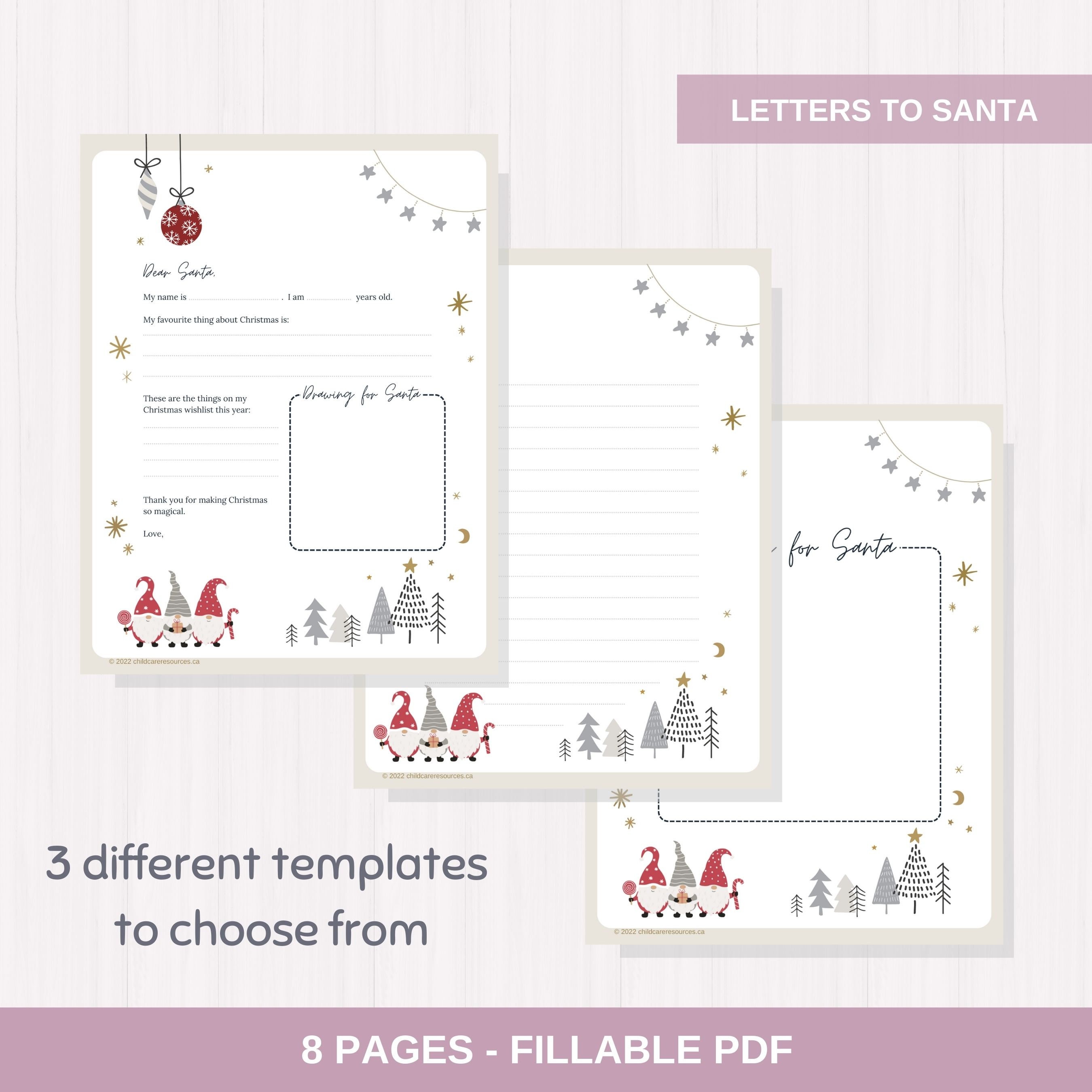 Dear Santa Letter for Children, Personalized Santa Response Template ...