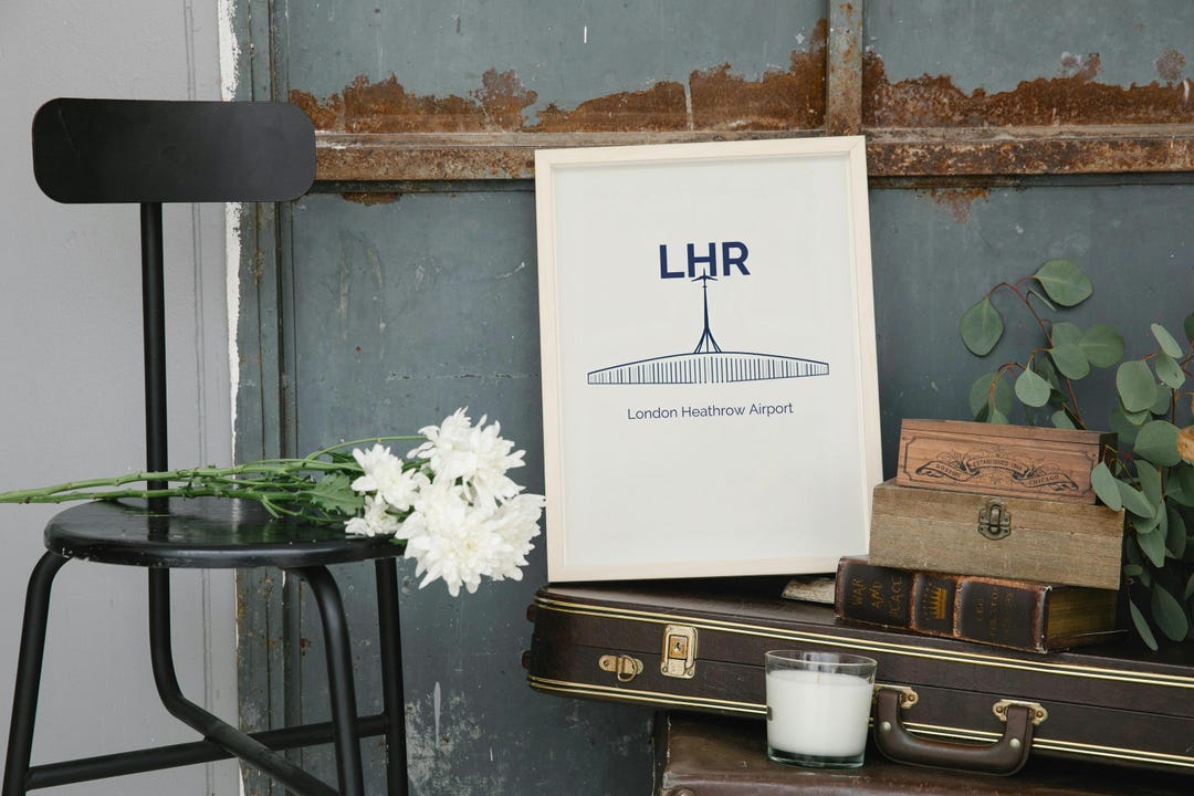 London Heathrow Airport Poster – LHR Aviation Art Print (A2–A5 Sizes ...