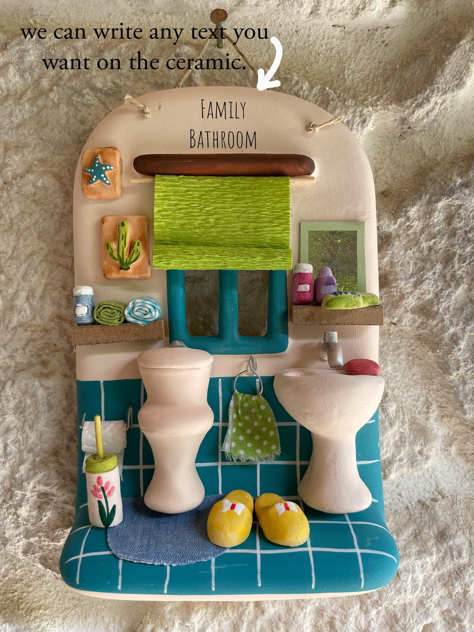 Handmade Miniature Ceramic Toilet for Bathroom Door and Wall,hand ...