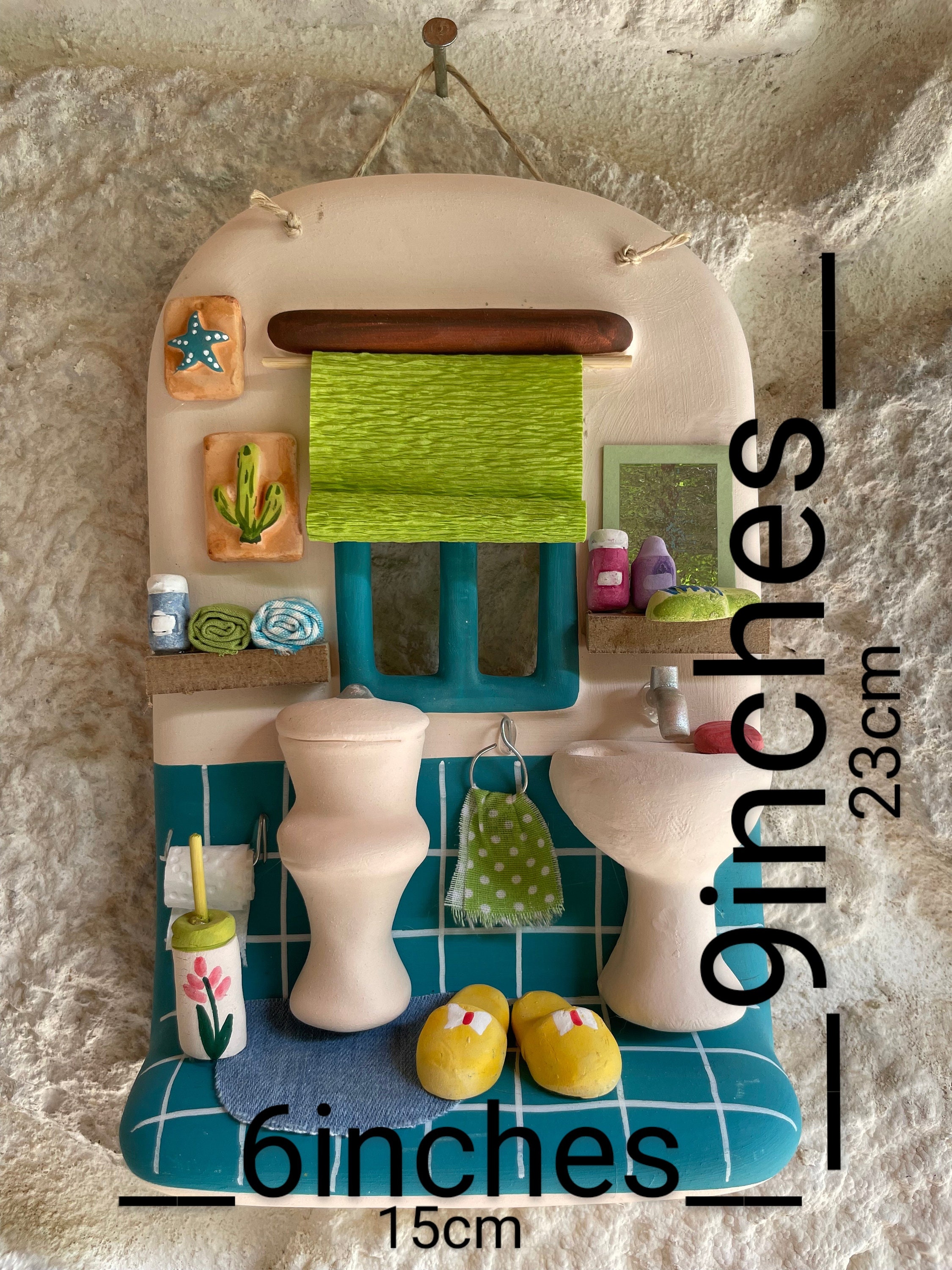 Handmade Miniature Ceramic Toilet for Bathroom Door and Wall,hand ...
