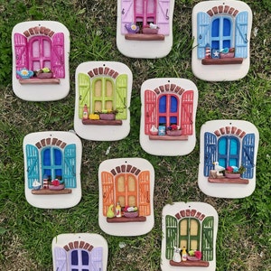Handmade Ceramic Unique Windows,hand-painted Gift Idea,terracotta ...