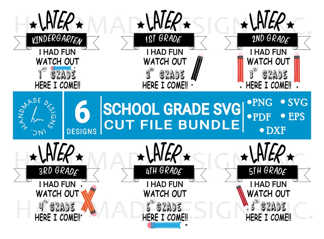 School Grades SVG Kindergarten Svglast Day of School Svg - Etsy