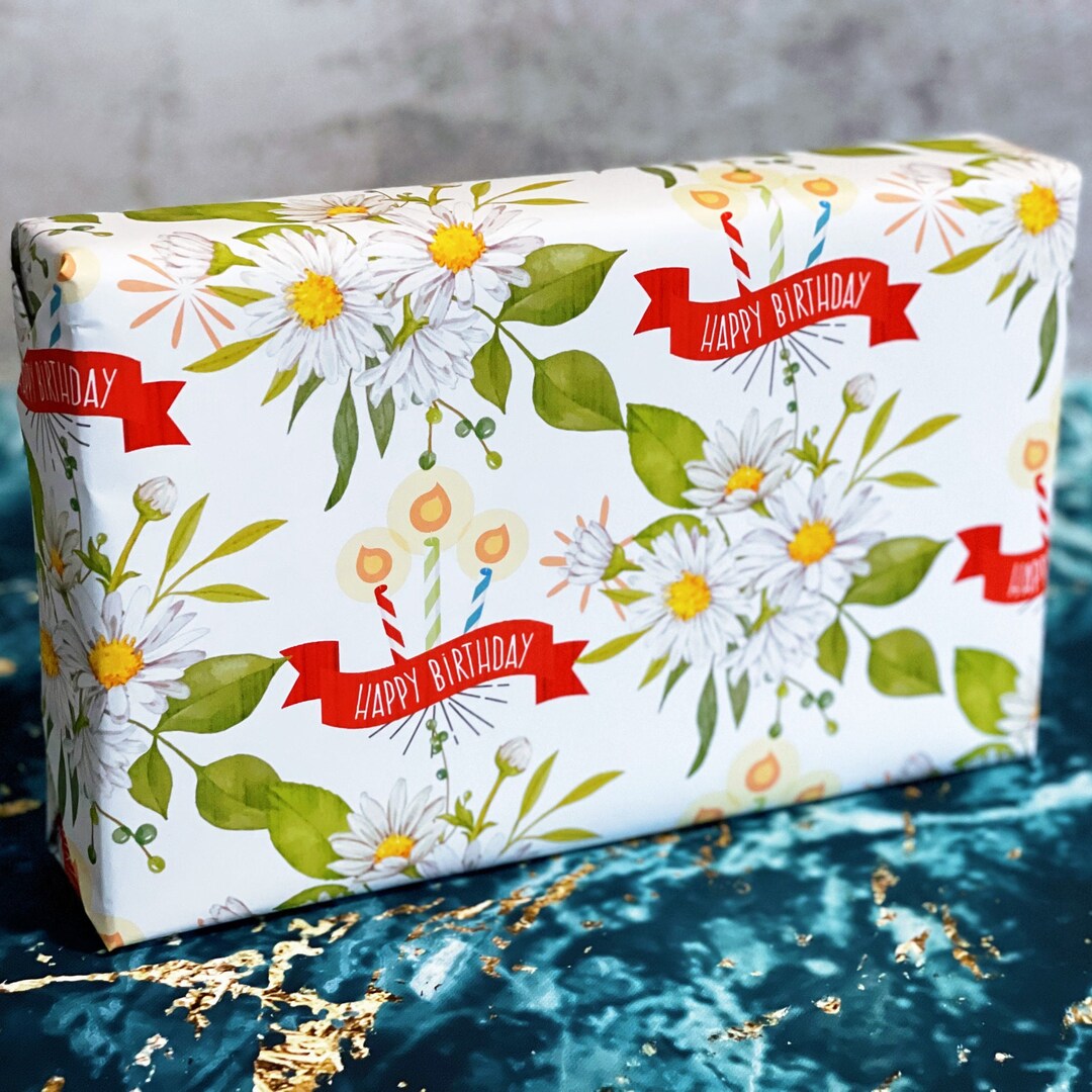 April Birth Flower Personalized Birth Flower Gift Wrapping - Etsy