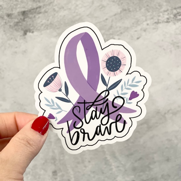 Purple Ribbon Stickers - Etsy