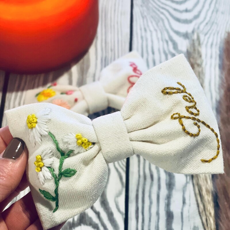 Embroidery Hair Clip - Etsy