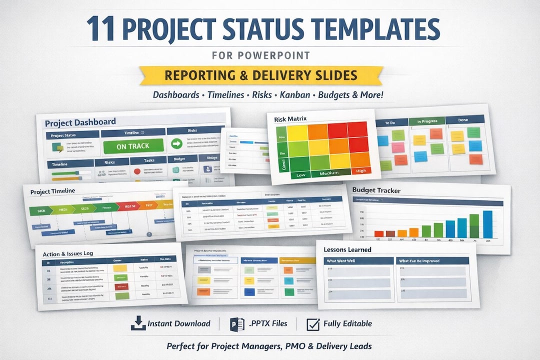 Project Management Powerpoint Templates (11 Slides) | Project Status ...