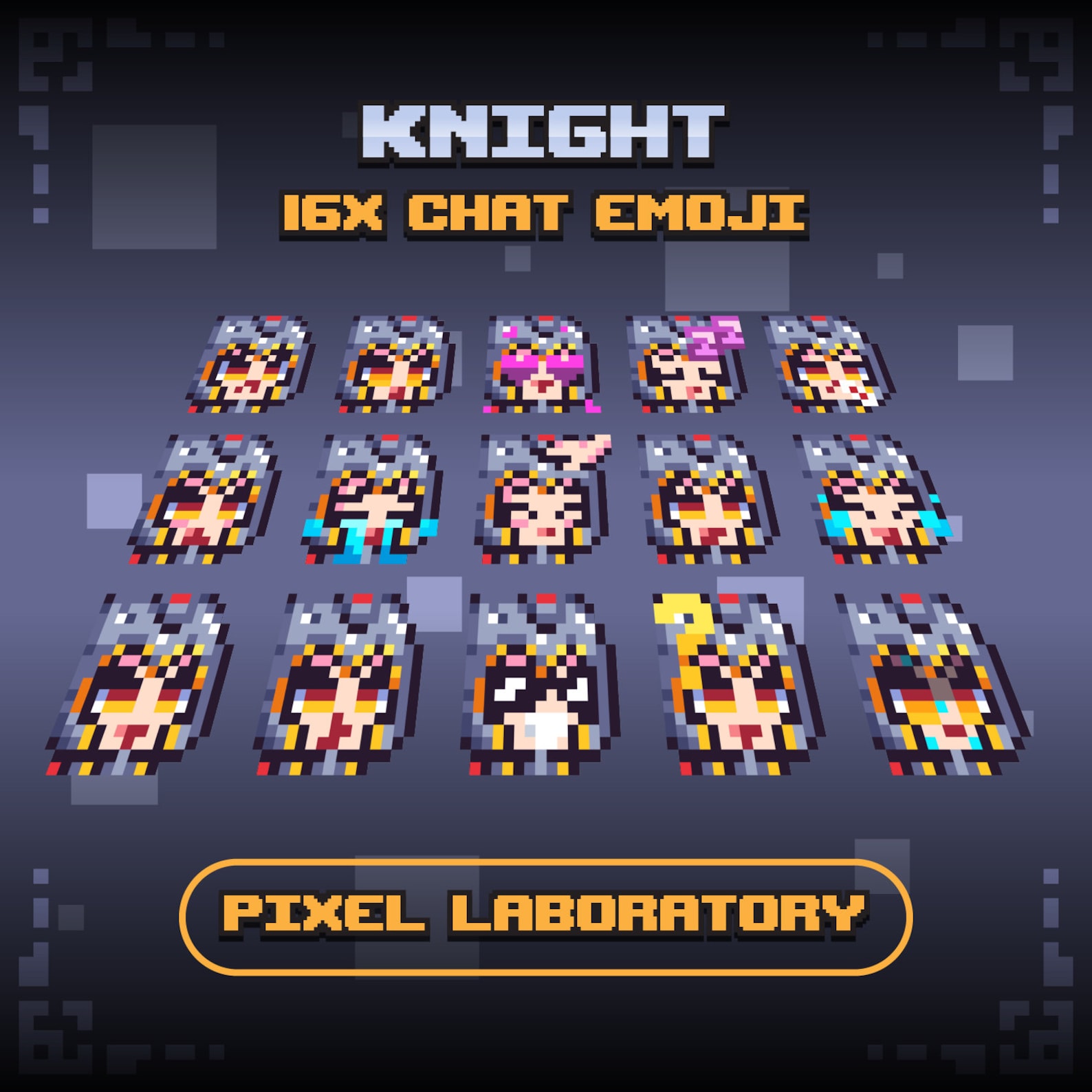 Heroic Knight Pixel Art Digital Emoji Twitch, Discord and Streamer ...