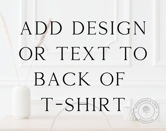 T Shirt Back Design - Etsy