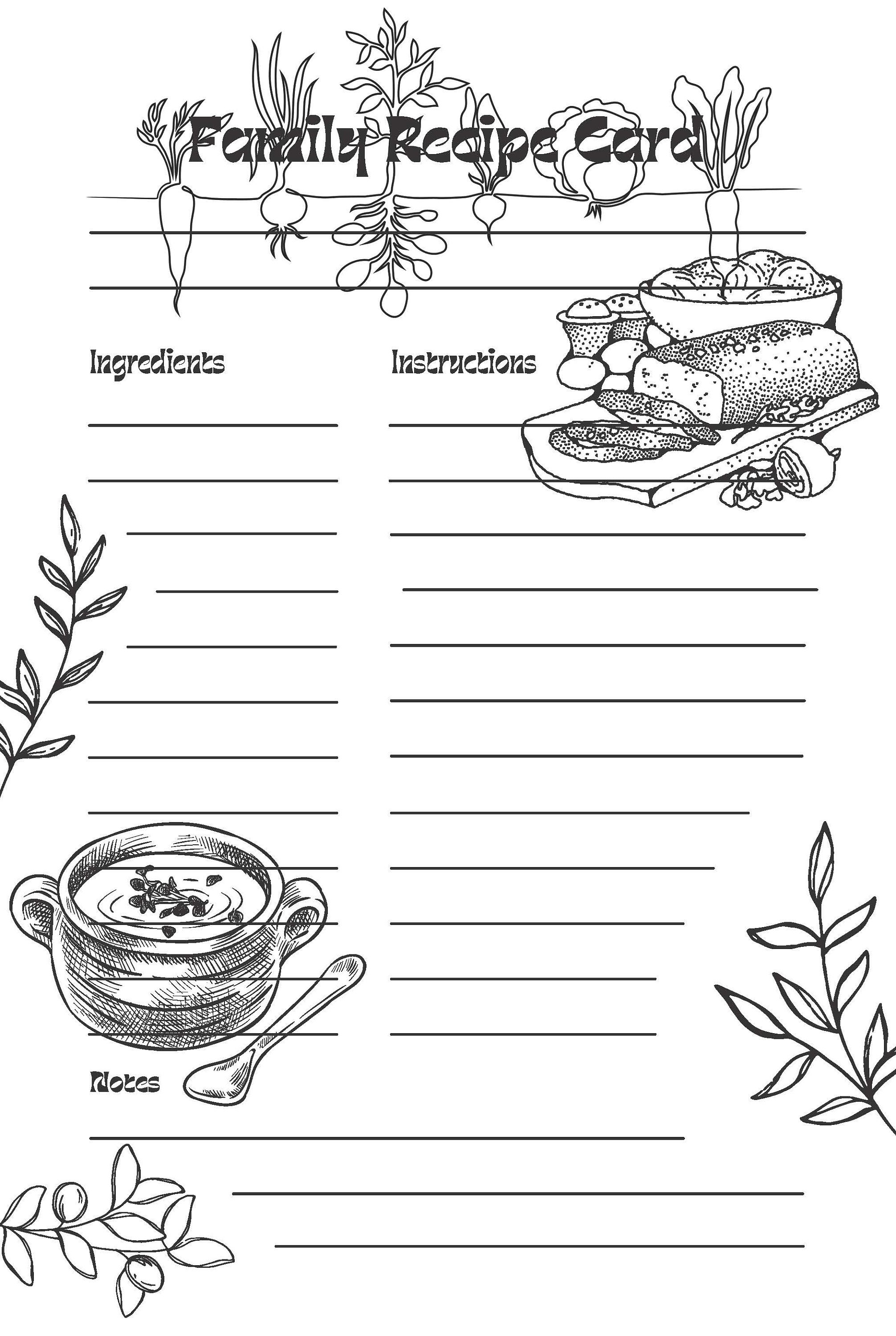 Family Recipe Cards - Etsy
