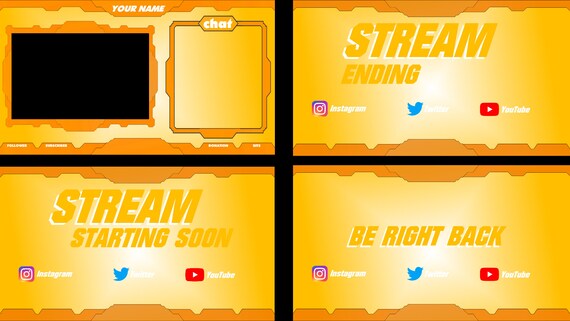 Simple Block Stream Overlay Package - Etsy
