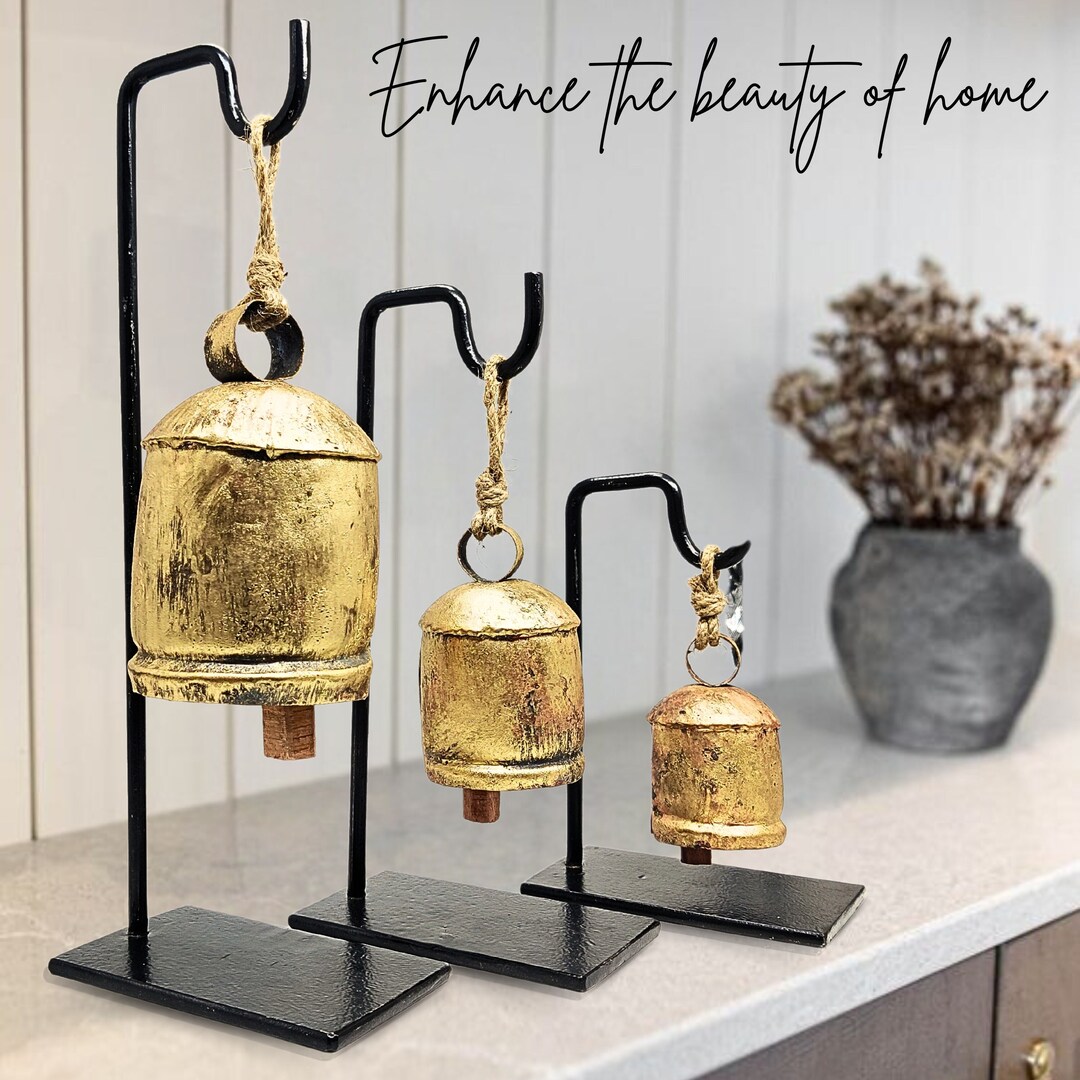 Personalized Set of 3 Giant Harmony Cow Bells Large Vintage Handmade ...