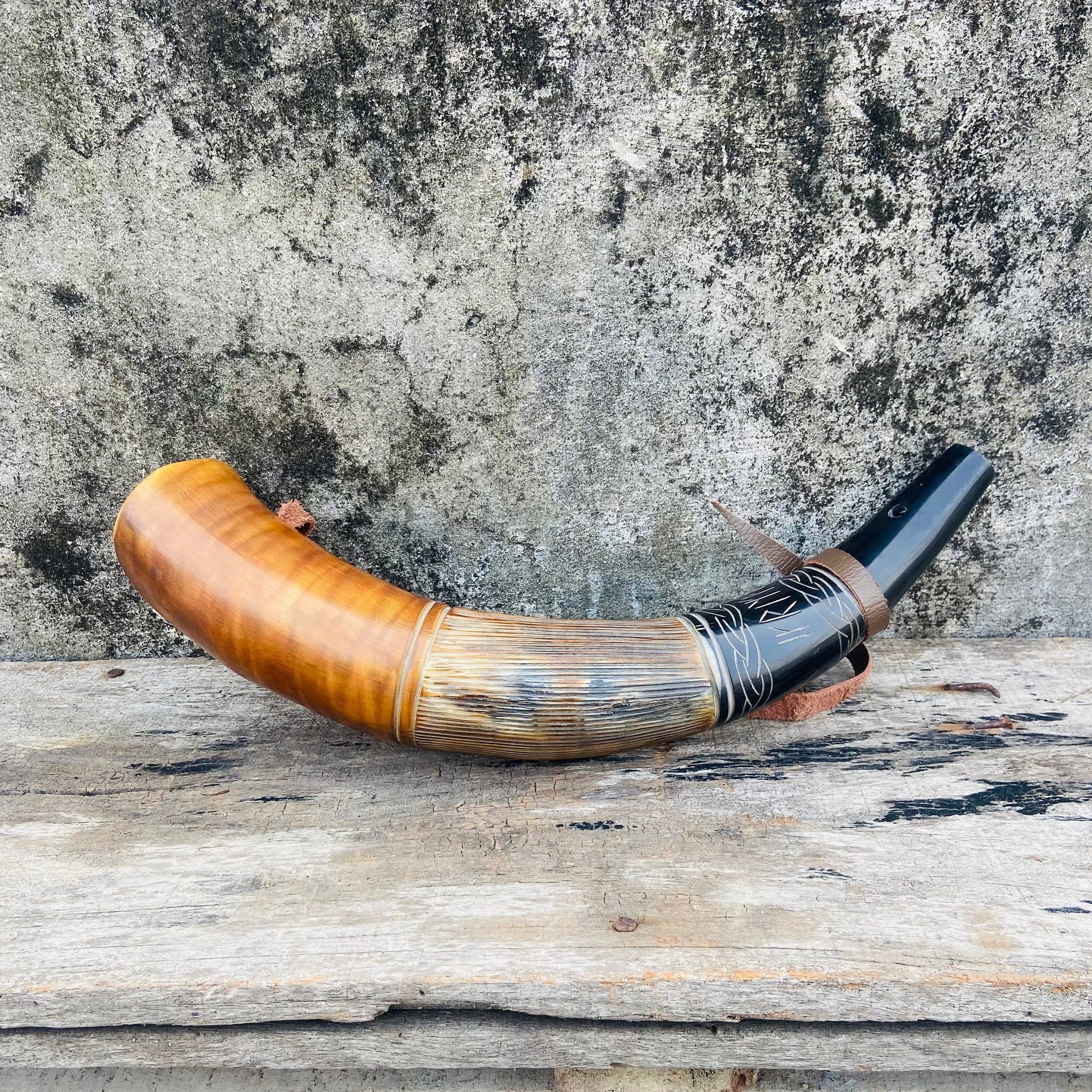 Viking Blowing Cow Horn Whistle Medieval Bull Sounding Horn - Etsy