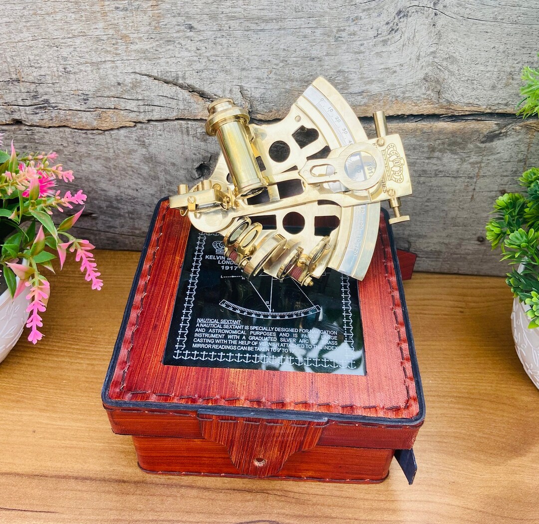 Nautical Antique Kelvin & Hughes LONDON 1917 Brass Sextant Antique ...