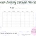 Blank Calendar Page | Monthly Calendar Printable | Minimalist Calendar ...