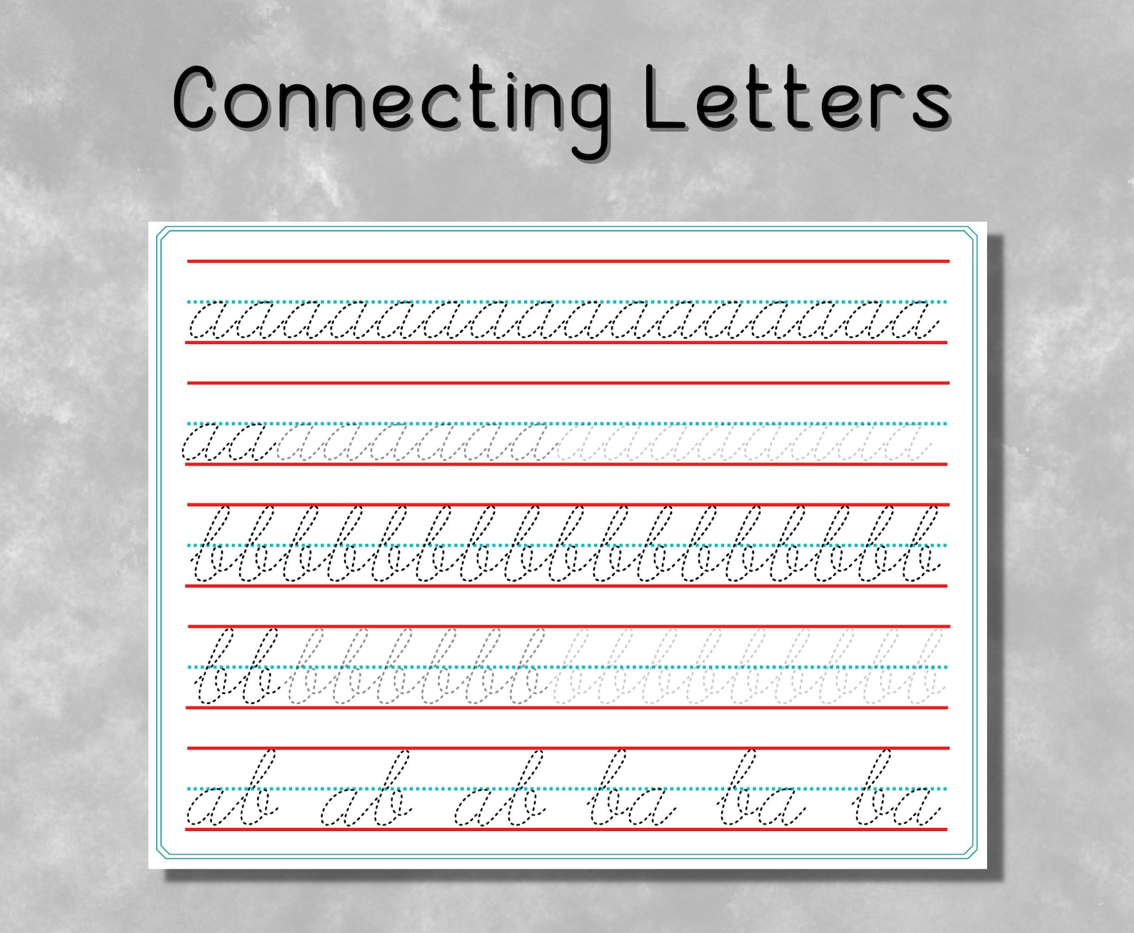 Printable Cursive Alphabet Tracing Practice Sheets, Cursive ...