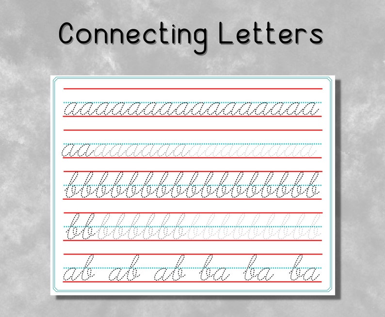 Printable Cursive Alphabet Tracing Practice Sheets, Cursive ...