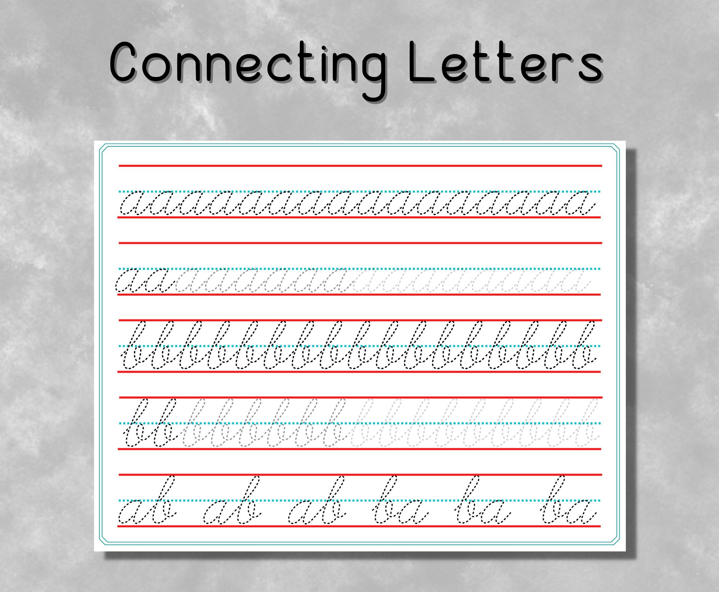 Printable Cursive Alphabet Tracing Practice Sheets, Cursive ...