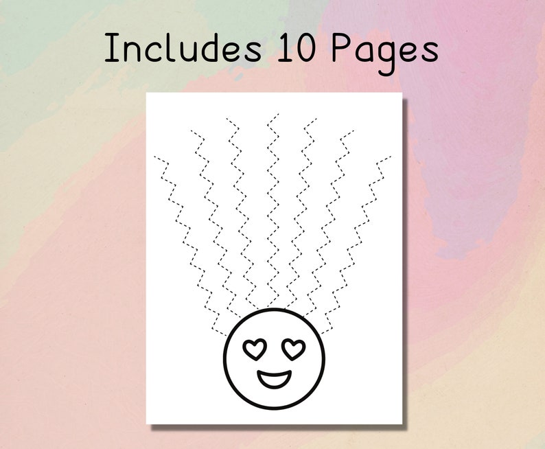 Pre-writing Line Tracing and Cutting Worksheets, Handwritting Practice ...