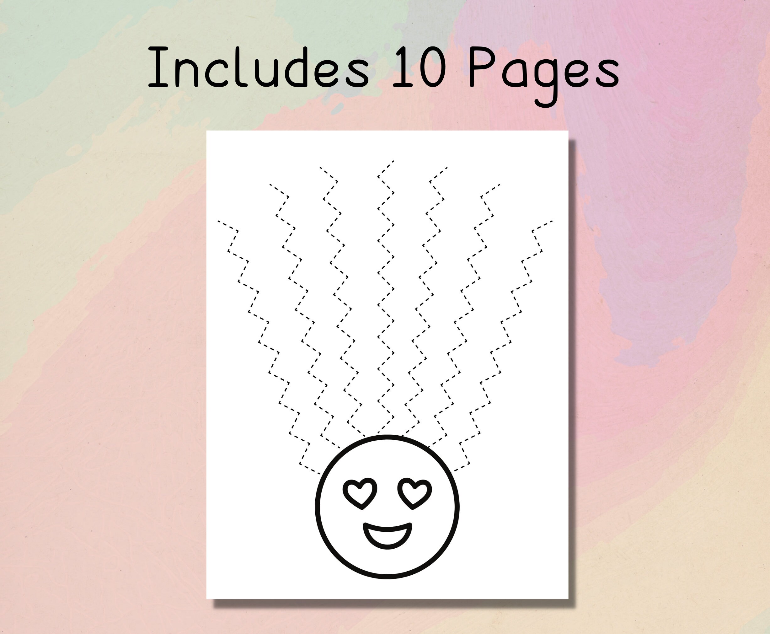 Pre-writing Line Tracing and Cutting Worksheets, Handwritting Practice ...