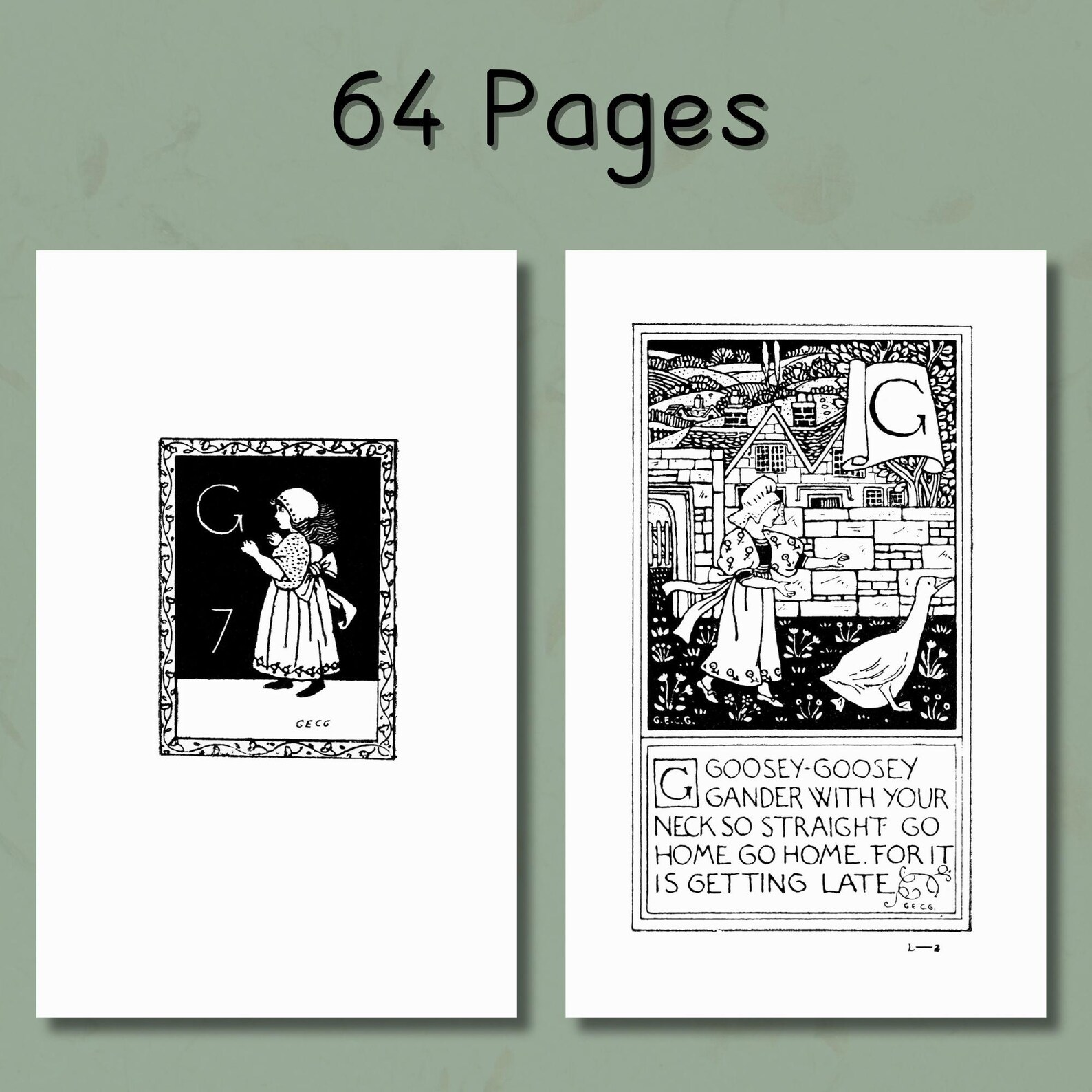 Vintage 1895 'ABC an Alphabet' Children's Book, Printable Antique ...