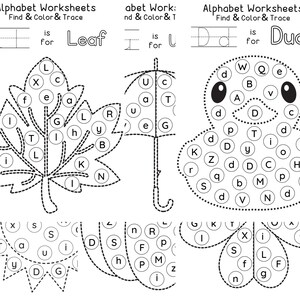 Printable Alphabet Worksheets, Find the Letter ABC Activities, Phonics ...