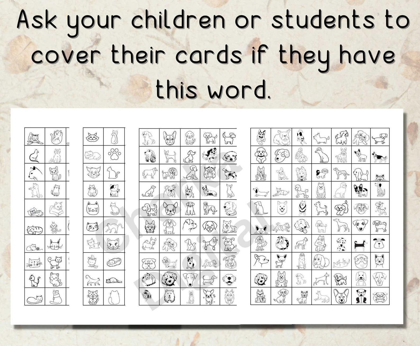 Printable Dolch Nouns Sight Words Bingo, Learning Activity for Kids ...