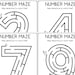 Printable Number Maze Worksheets, Number Recognition, Preschool ...