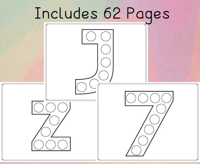 Printable Do-a-dot Letters and Numbers Worksheets, Dot Marker ...