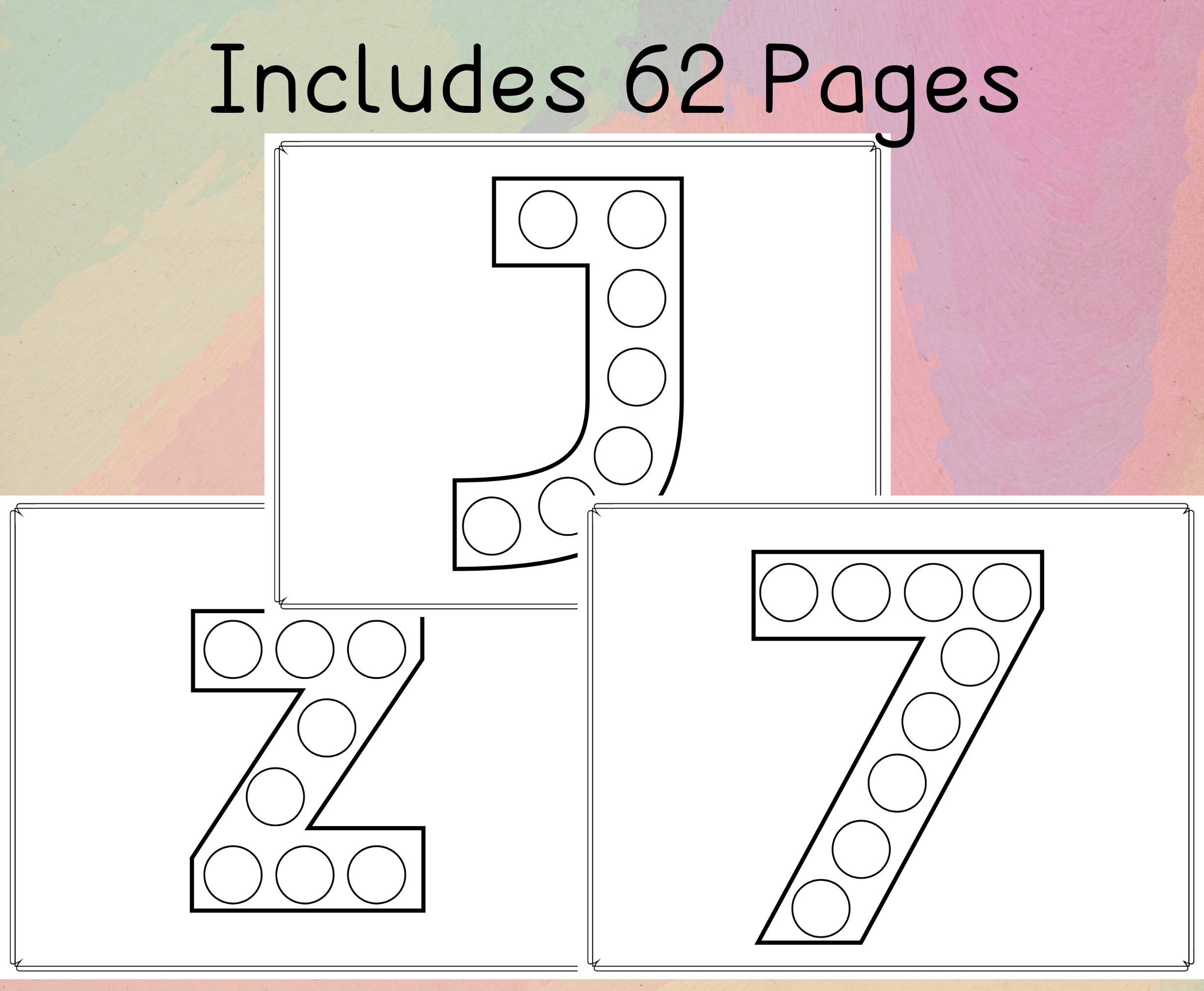 Printable Do-a-dot Letters and Numbers Worksheets, Dot Marker ...