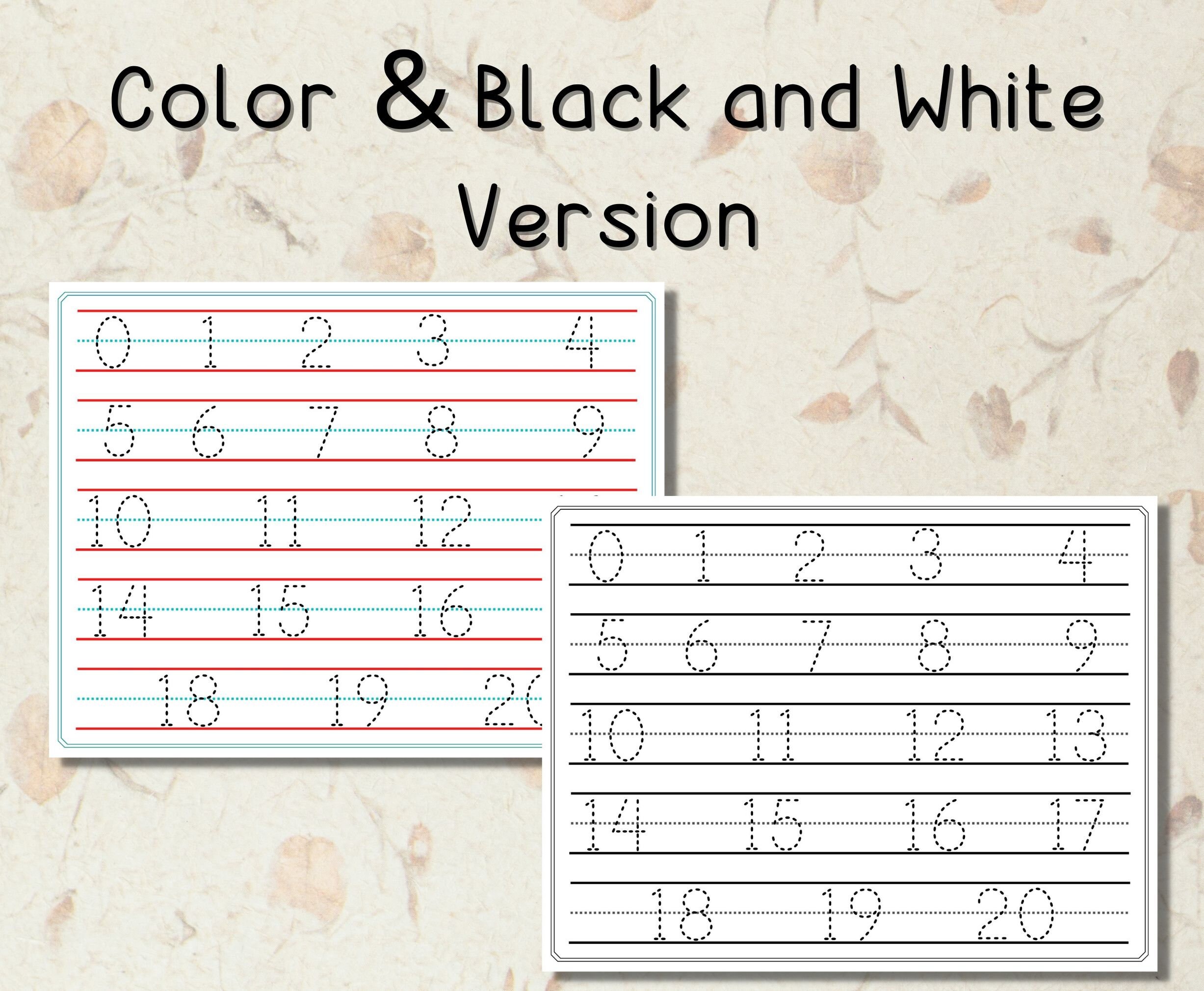 Printable Numbers Tracing Pages 0 to 100, Handwriting Practice ...