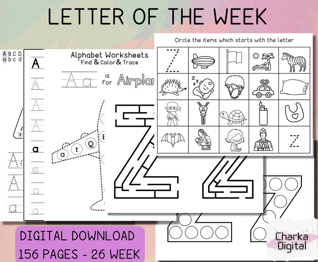 Letter of the Week Bundle, Preschool Curriculum, Alphabet Workbook ...