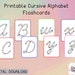 Printable Cursive Alphabet Flashcards, Handwritting Practice Cards ...