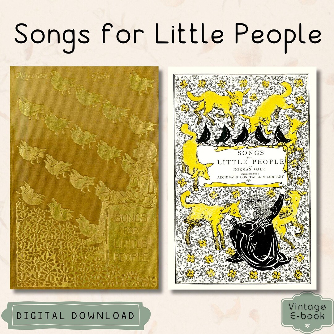 Vintage 'songs for Little People' Children's E-book, Printable Antique ...