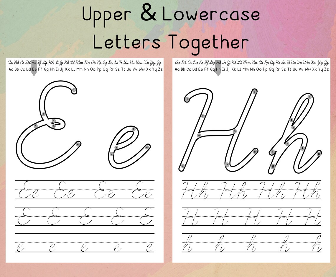 Cursive Handwritting Practice, Cursive Alphabet Letters Tracing ...