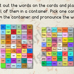 Printable Fry 3rd 100 Sight Words Bingo Cards, Educational Game, 2nd ...