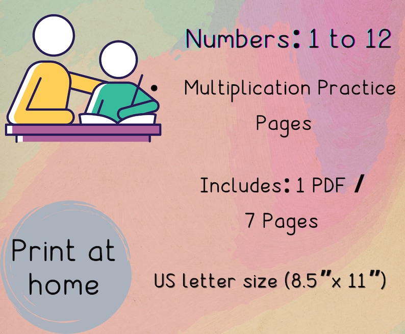 Printable Multiplication Worksheets 1 to 12, Skip Counting Practice ...