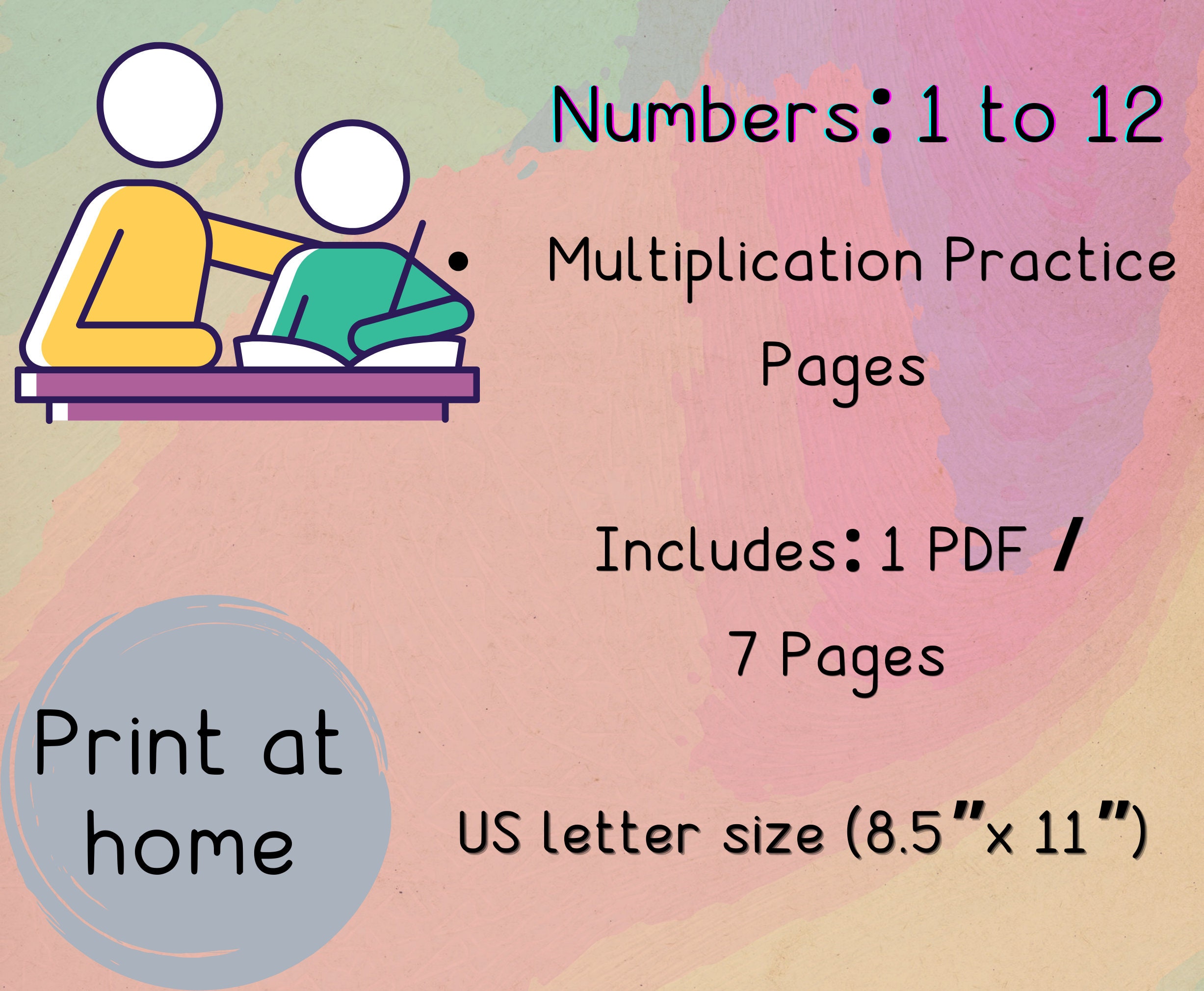 Printable Multiplication Worksheets 1 to 12, Skip Counting Practice ...