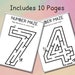 Printable Number Maze Worksheets, Number Recognition, Preschool ...