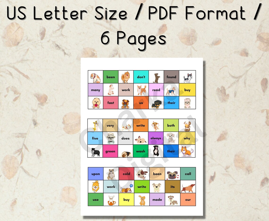 Printable 2st Grade Dolch Sight Words Bingo, Learning Activity for Kids ...