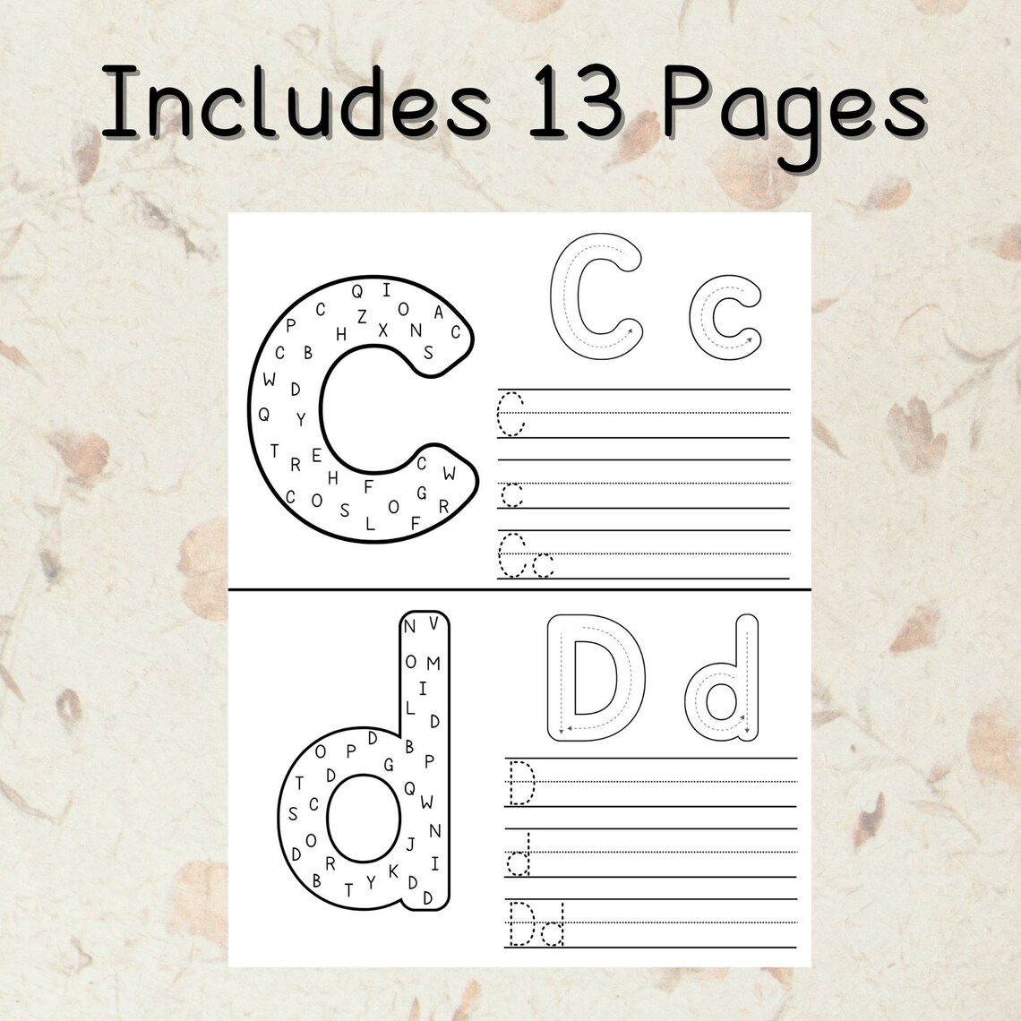 Printable Find and Trace and Write Alphabet Worksheets, Handwriting ...