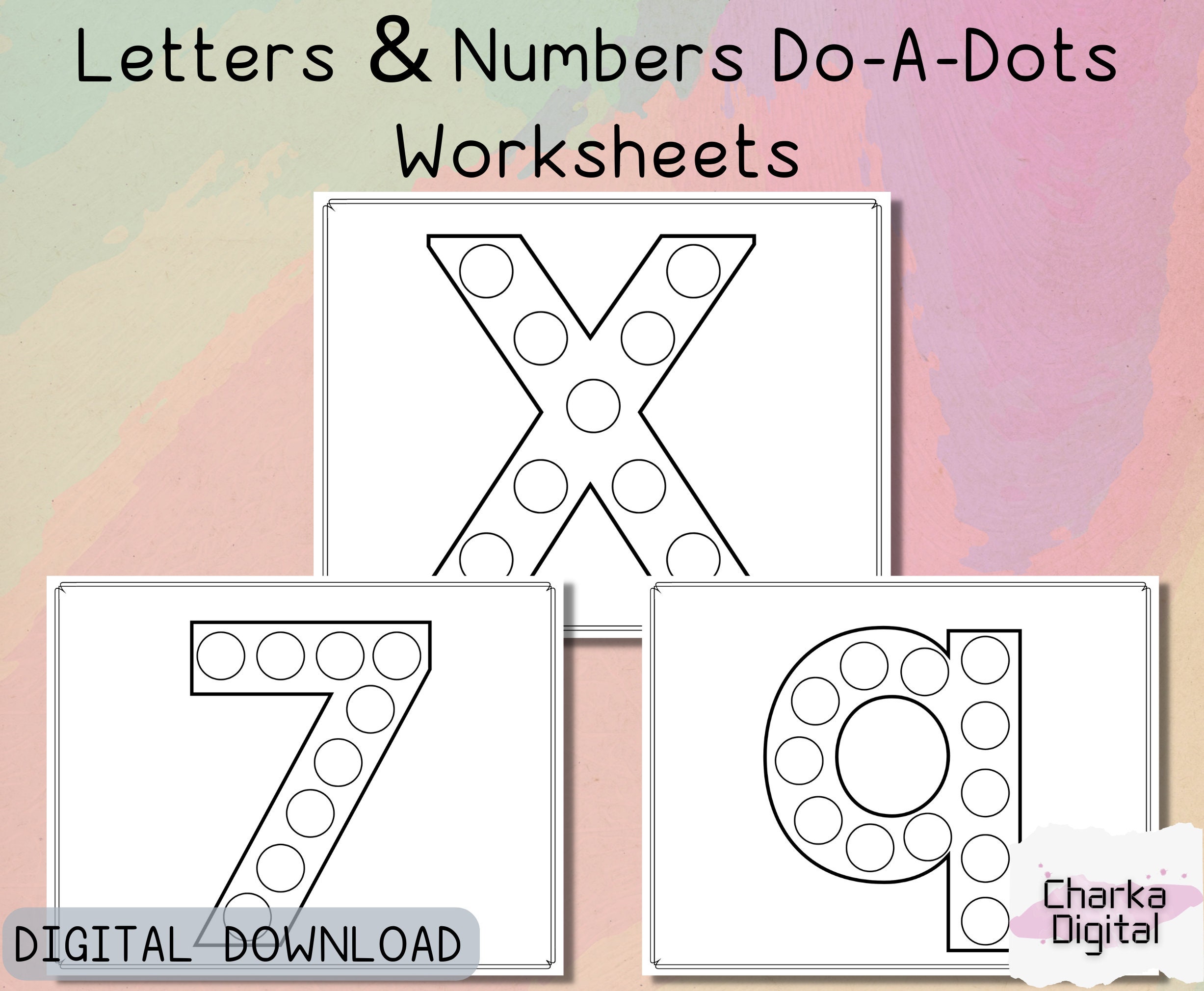 Printable Do-a-dot Letters and Numbers Worksheets, Dot Marker ...