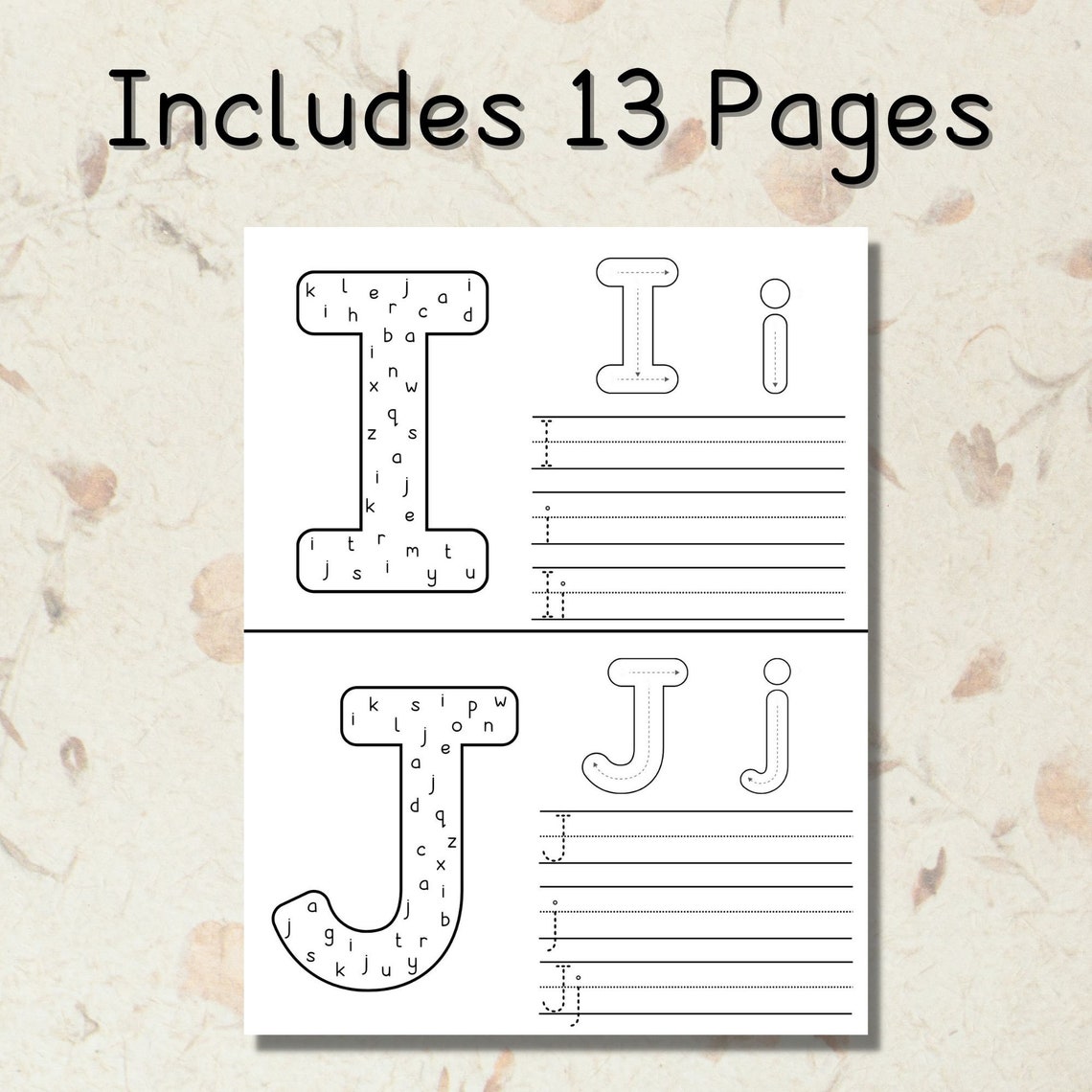 Printable Find and Trace and Write Alphabet Worksheets, Handwriting ...